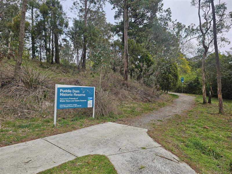 Puddle Dam Reserve Yarra Ranges Council