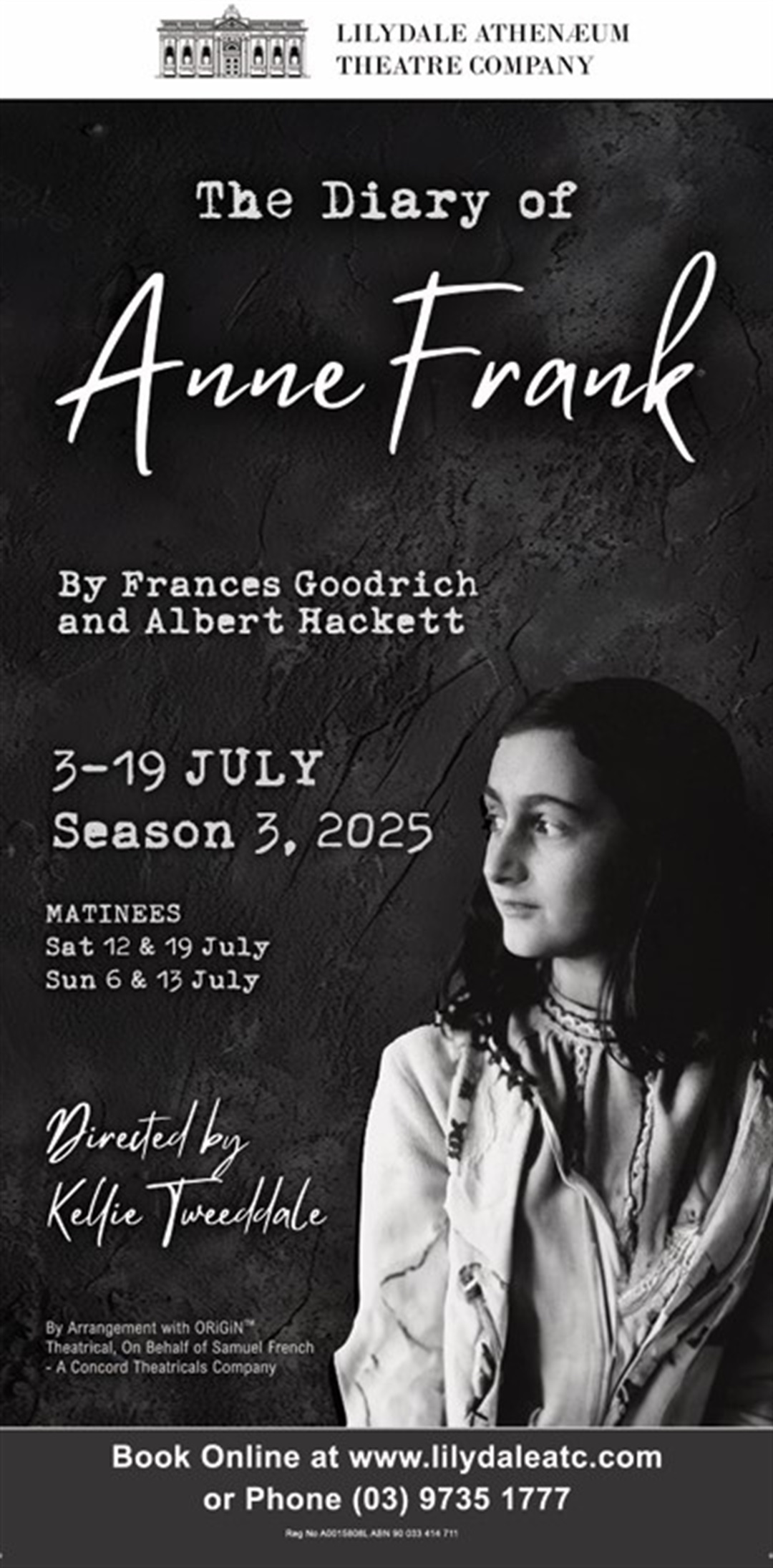 THE DIARY OF ANNE FRANK by Frances Goodrich and Albert Hackett Yarra ...